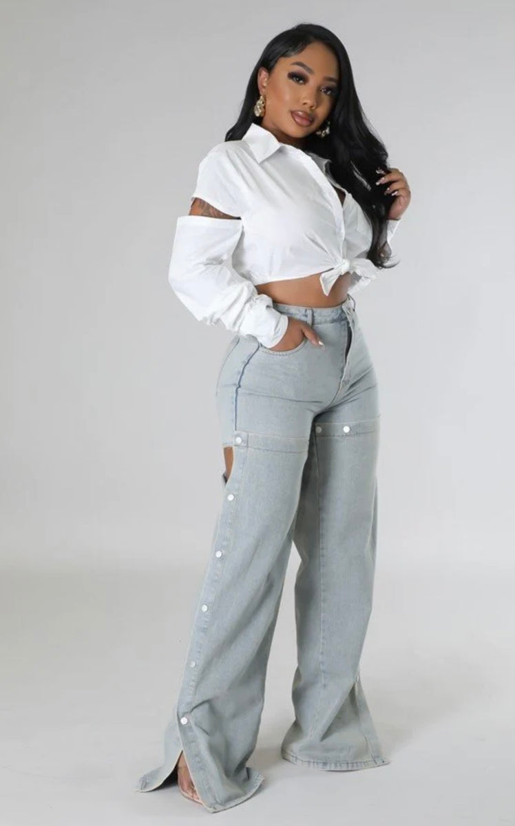 “Breakaway” Denim Jeans – Designs In VOGUE